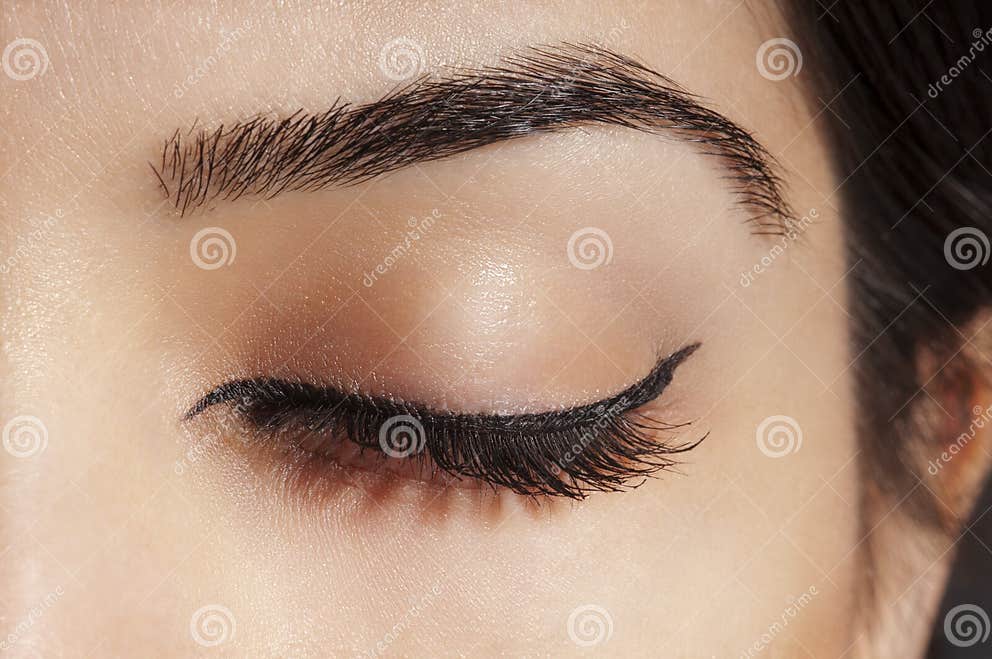 Eyeliner on Closed Eye stock photo. Image of female, liner - 22703562