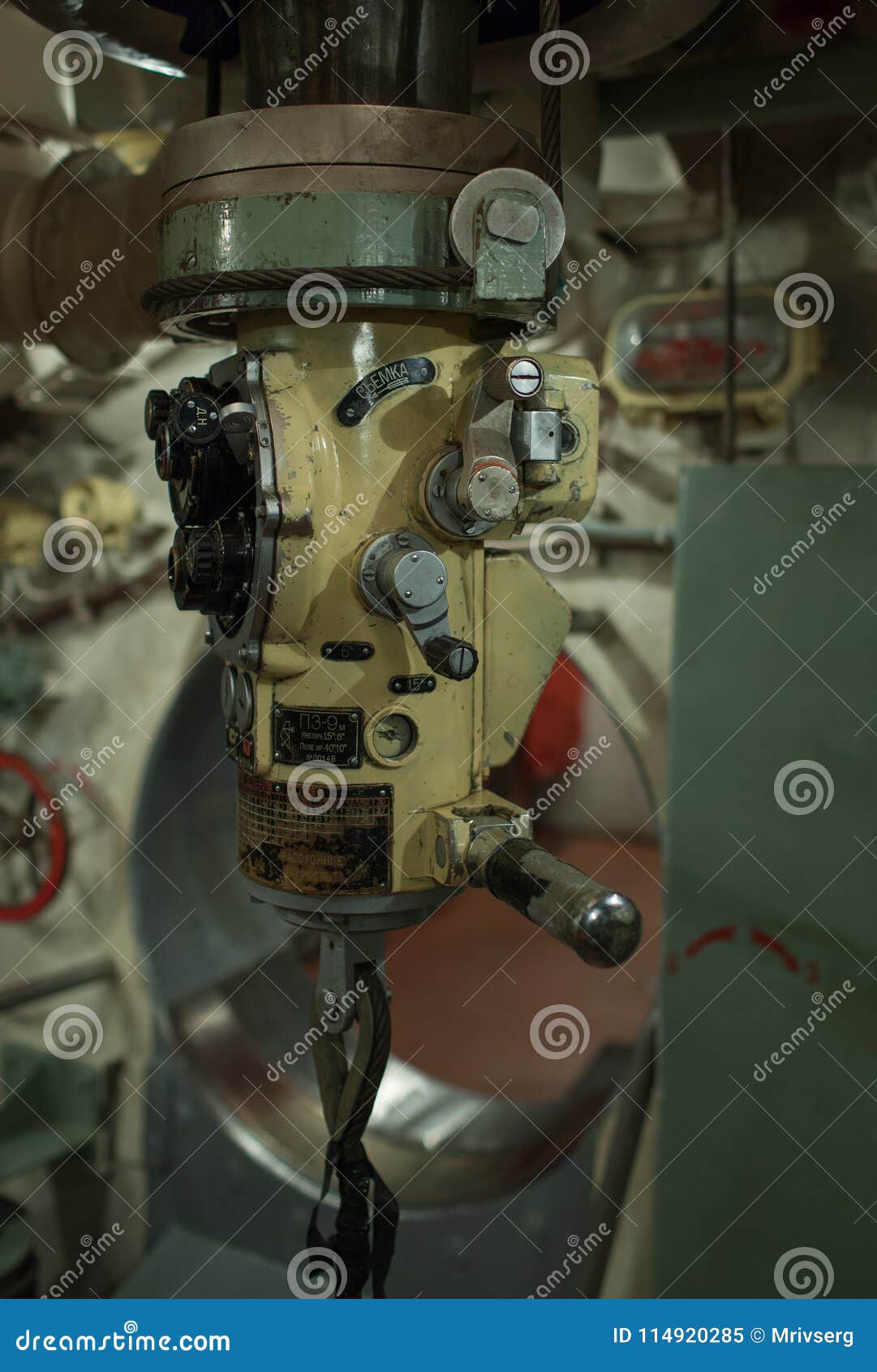 Eyepieces of the periscope stock image. Image of ship - 114920285