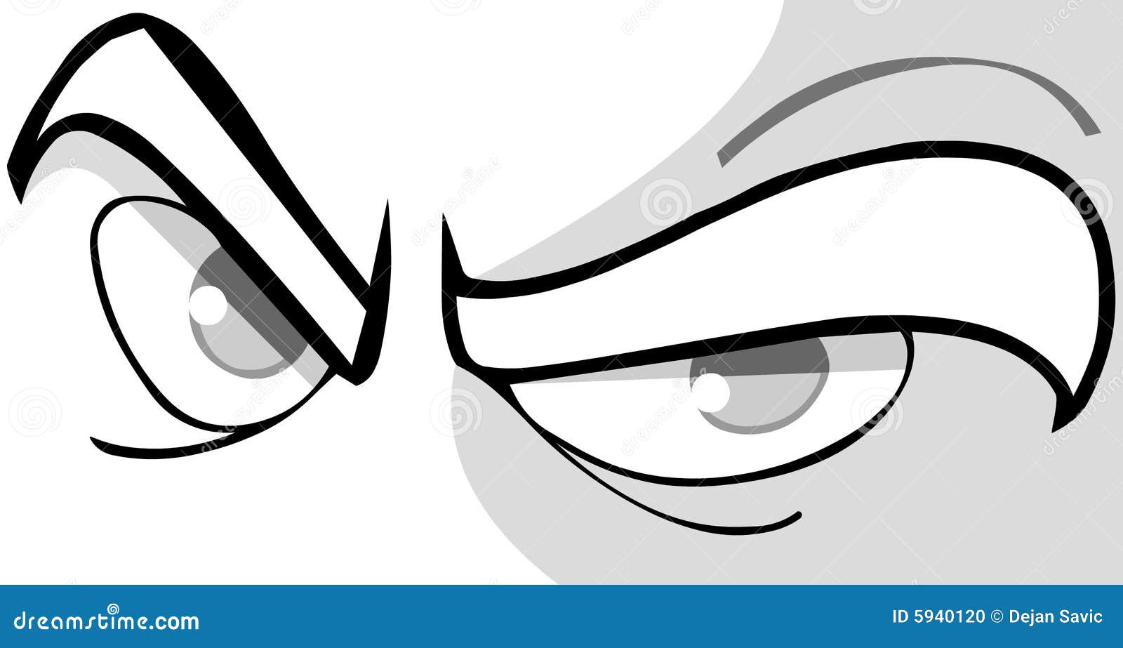 Angry Eyebrows Cartoon