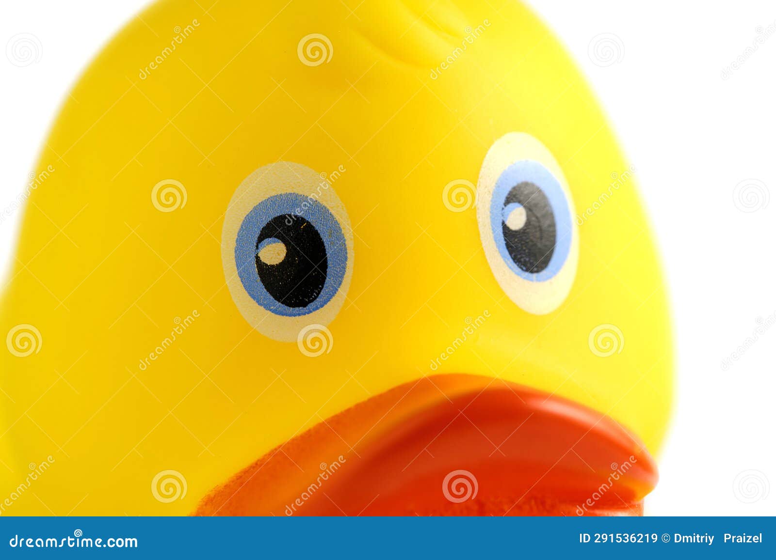 Eyes, Beak and Head Yellow Rubber Duck Closeup. Stock Image - Image of ...