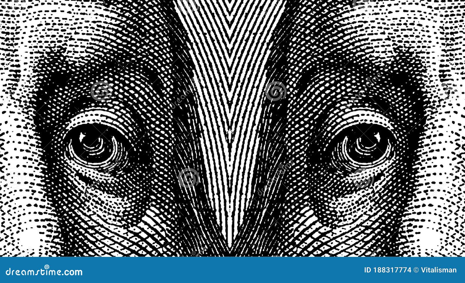 Eyes of Benjamin Franklin by CU Stock Photo - Image of maintenance ...