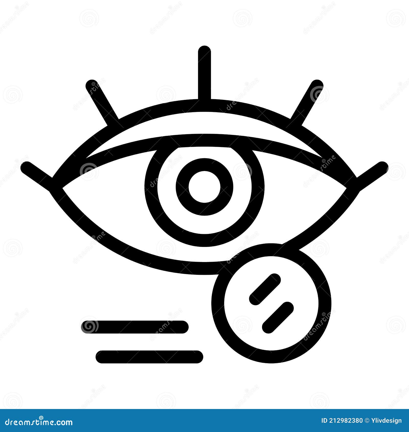 Eyes Cataract Icon, Outline Style Stock Vector - Illustration of eyes ...
