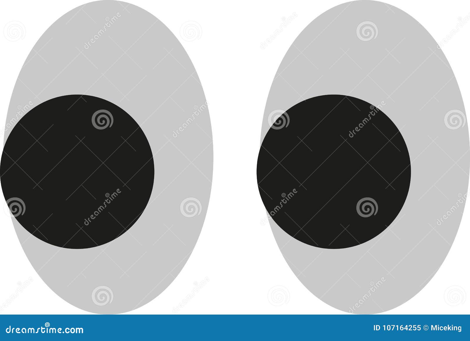 Eyes Comic Style Looking To the Left Stock Vector - Illustration of ...