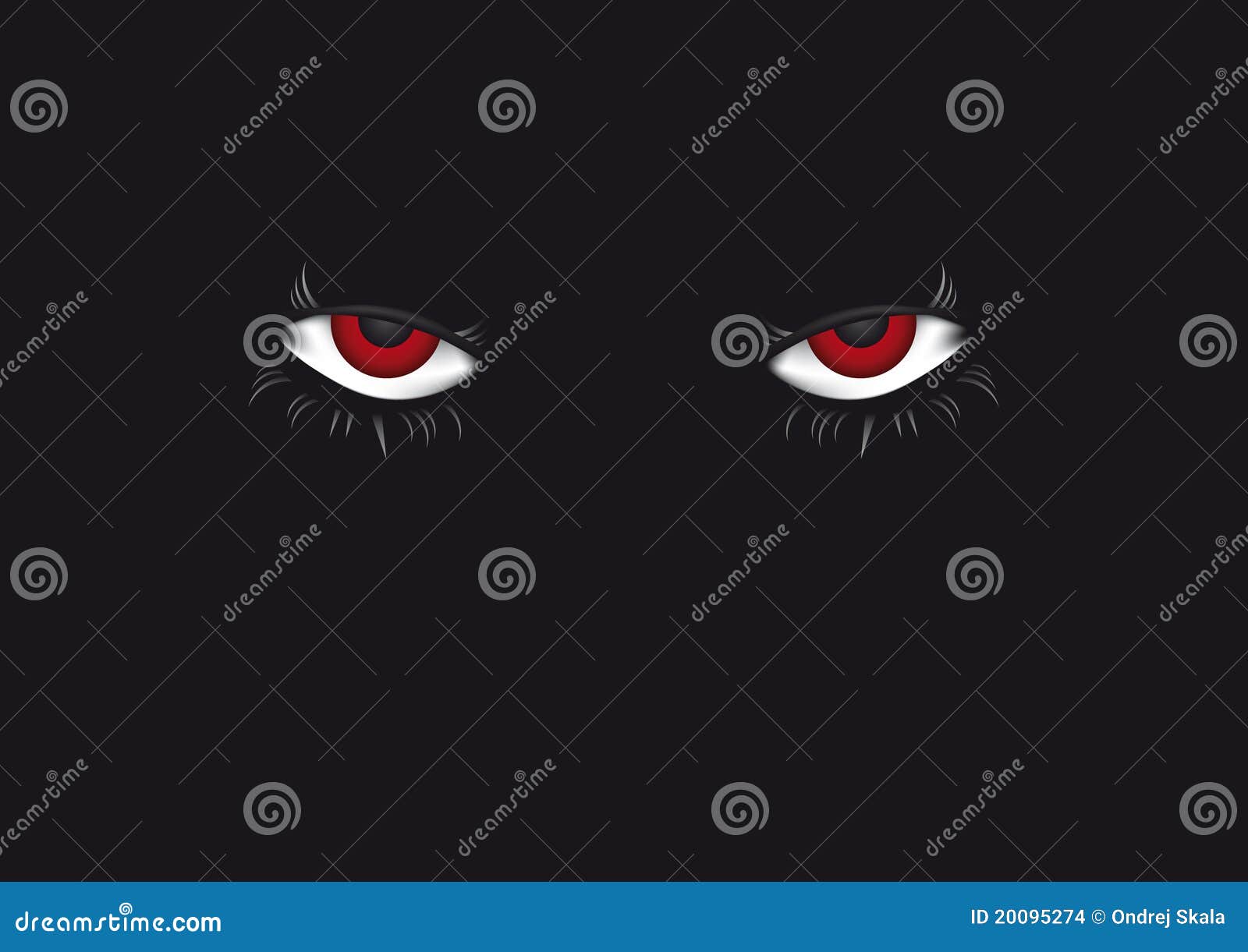 Eyes in the dark stock vector. Illustration of abstract - 20095274