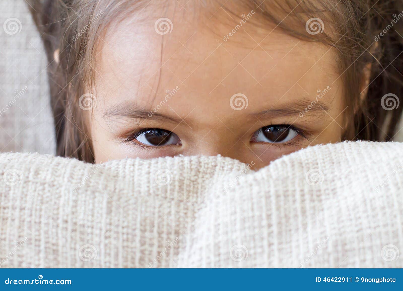 Eyes of Happy Kid Playing, Hiding Stock Image - Image of childhood ...