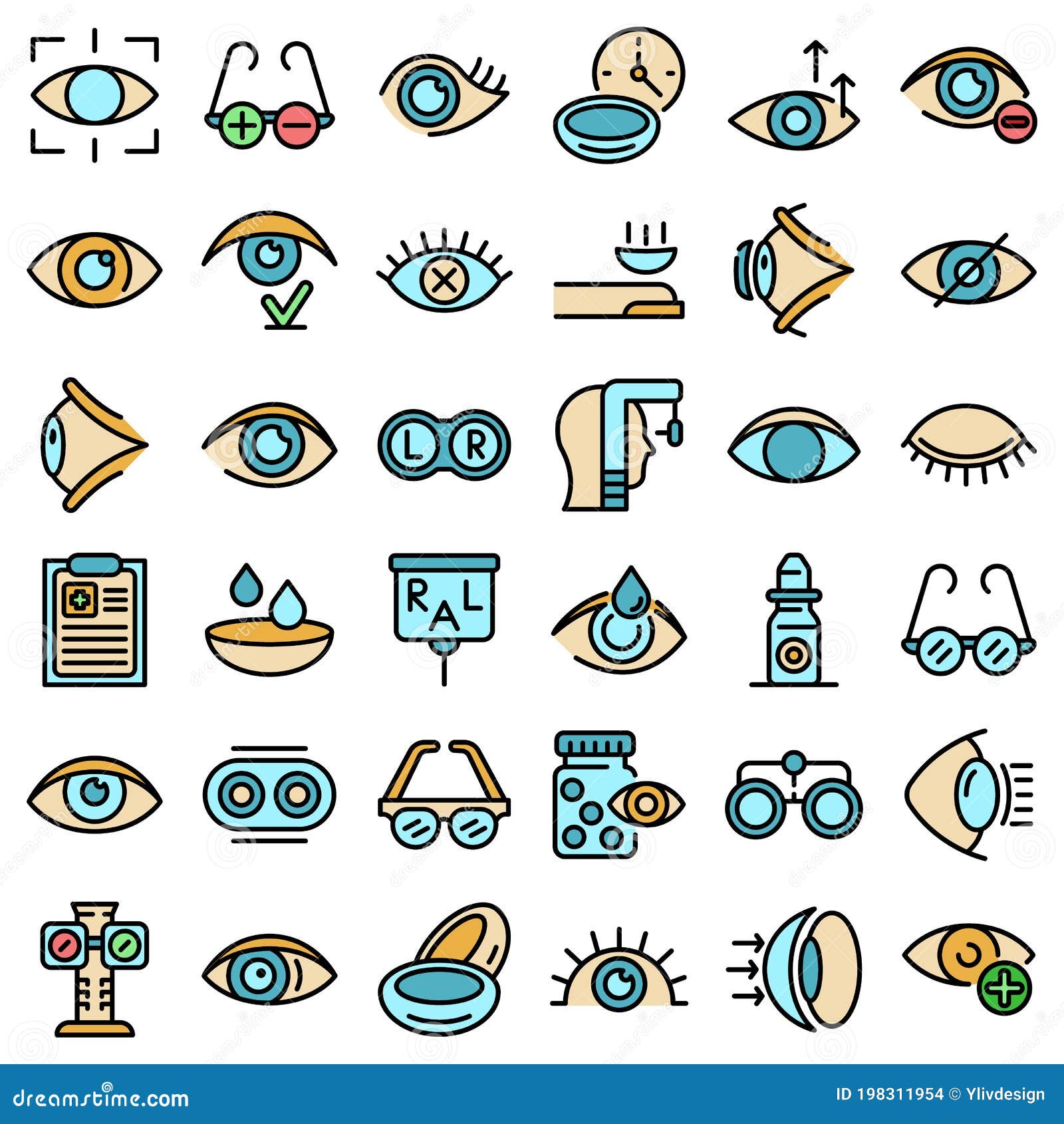 Set Of Eyes Icons And Symbols Vector Illustration | CartoonDealer.com ...