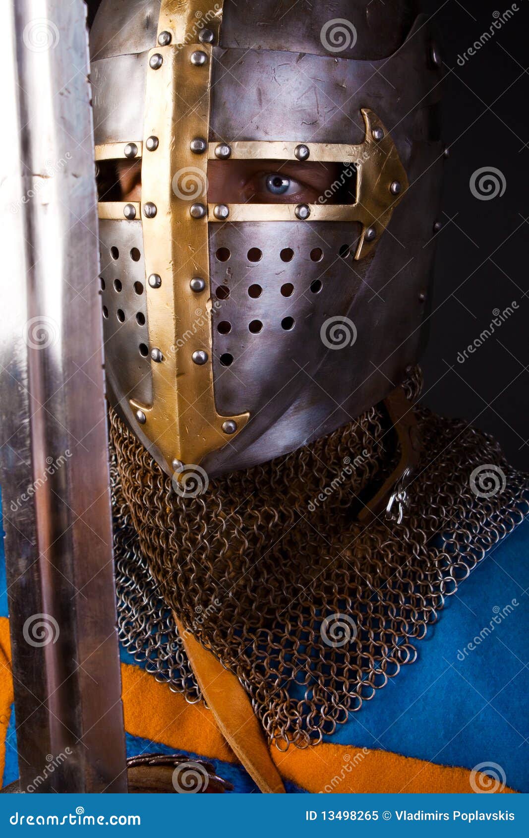 Eyes of knight stock image. Image of confident, assassin - 13498265