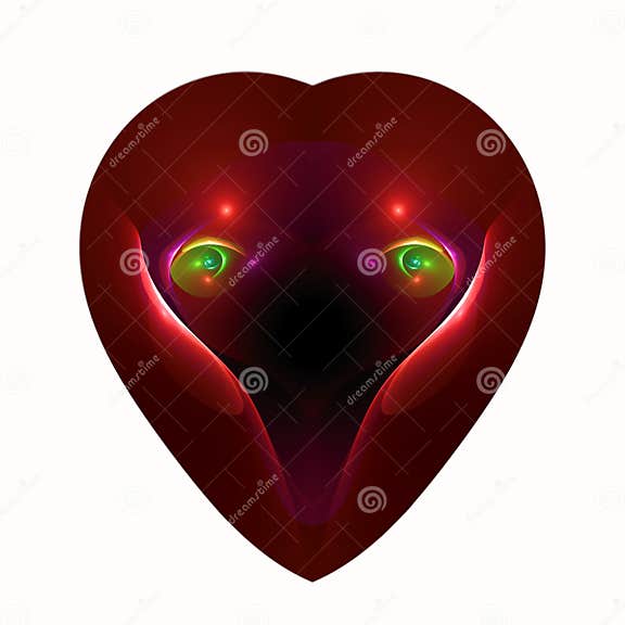 Eyes of love in a heart stock illustration. Illustration of white - 3963442