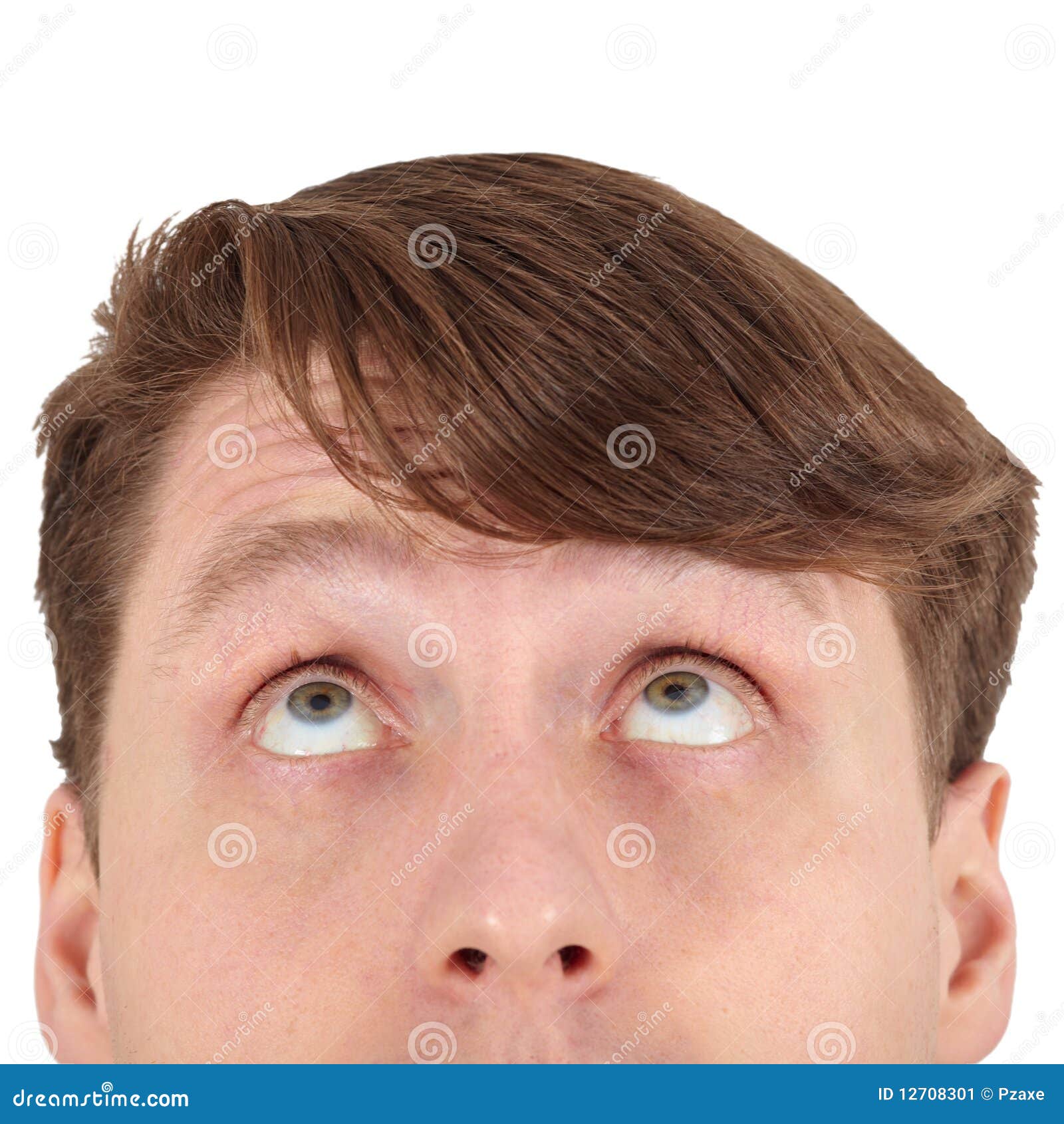 Eyes of Man Looking Up Close Stock Image - Image of unsmiling, eyes ...