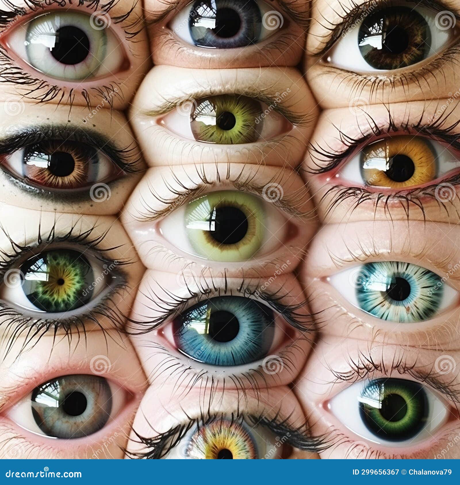 Eyes are many background stock illustration. Illustration of human ...