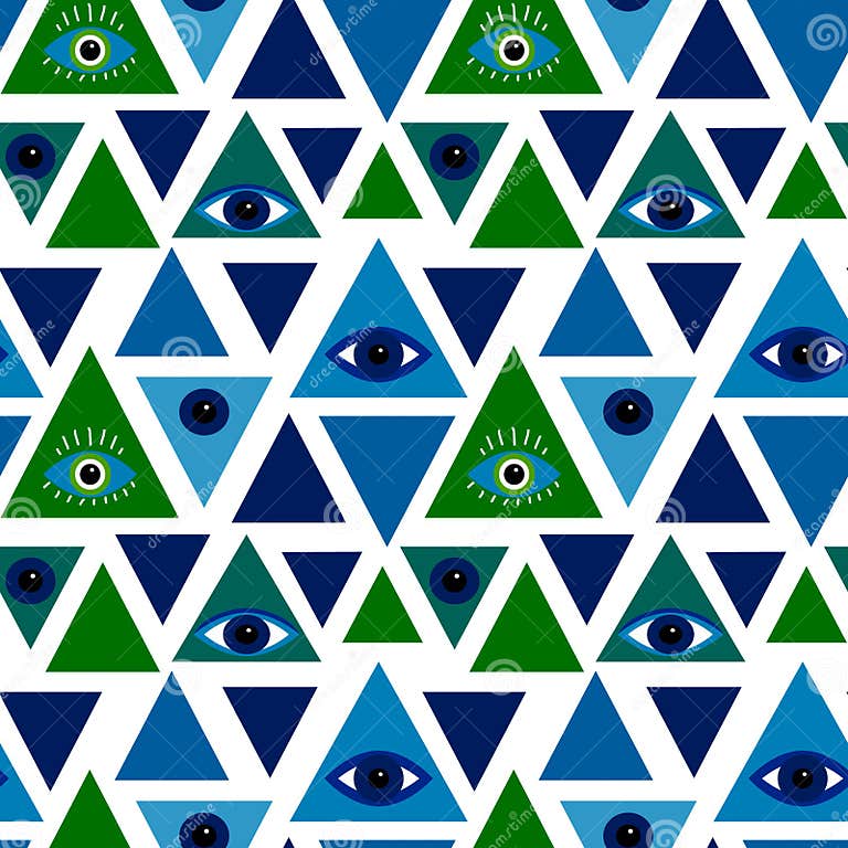 Eyes in the Matisse Style and and Triangles. Stock Vector ...