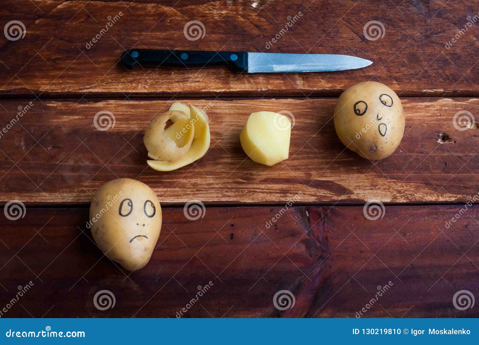 Surprised potato stock photo. Image of healthy, food - 130219810