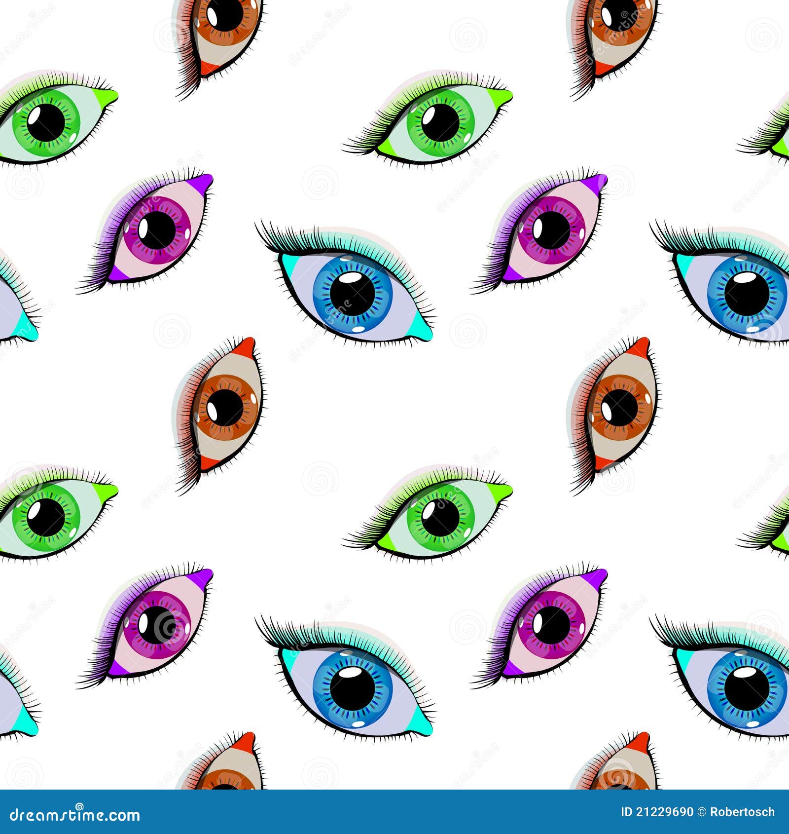 Eyes pattern stock vector. Illustration of girl, eyelash - 21229690