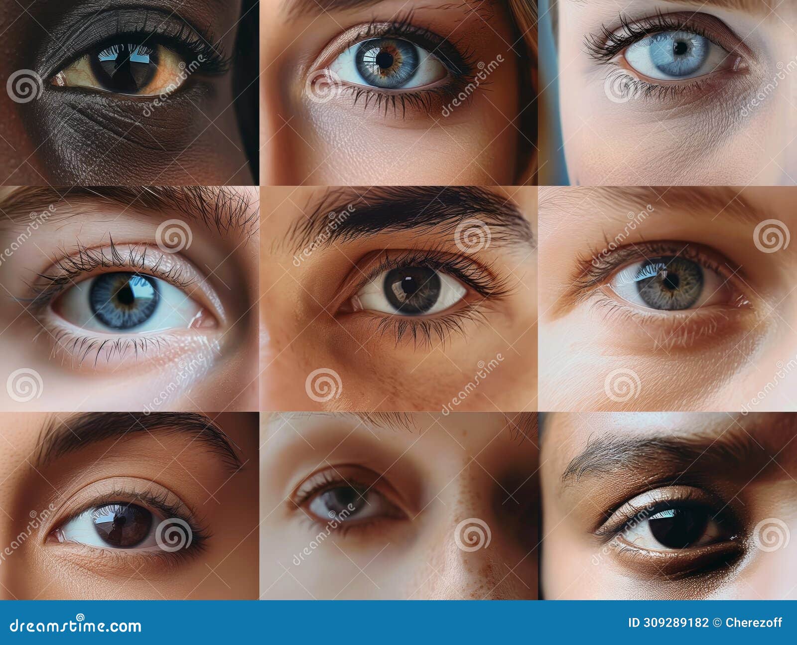 The Eyes of People of Different Ages and Races Stock Photo - Image of ...
