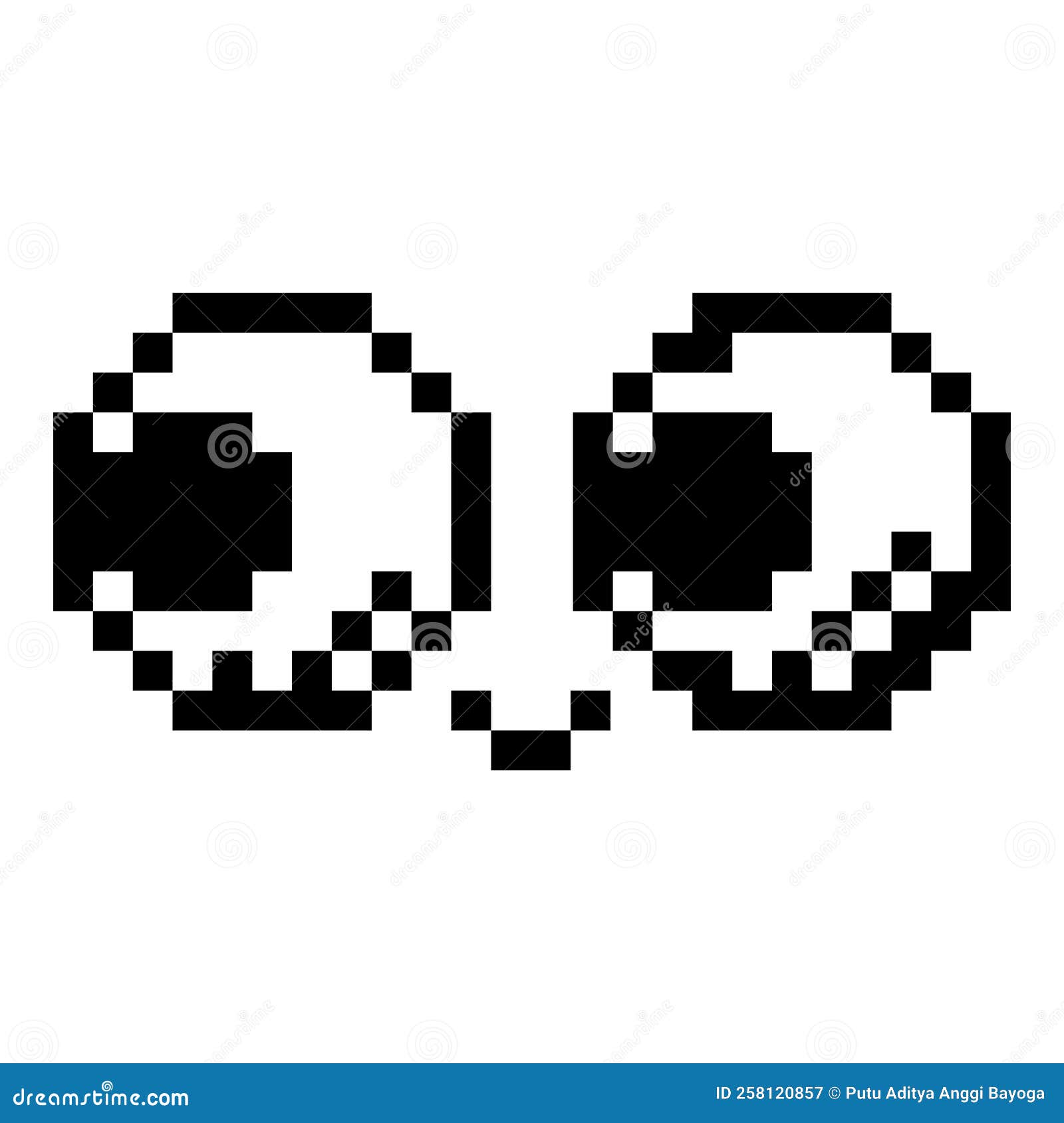 Eyes pixel art stock vector. Illustration of simple - 258120857