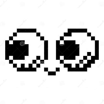 Eyes pixel art stock vector. Illustration of simple - 258120857