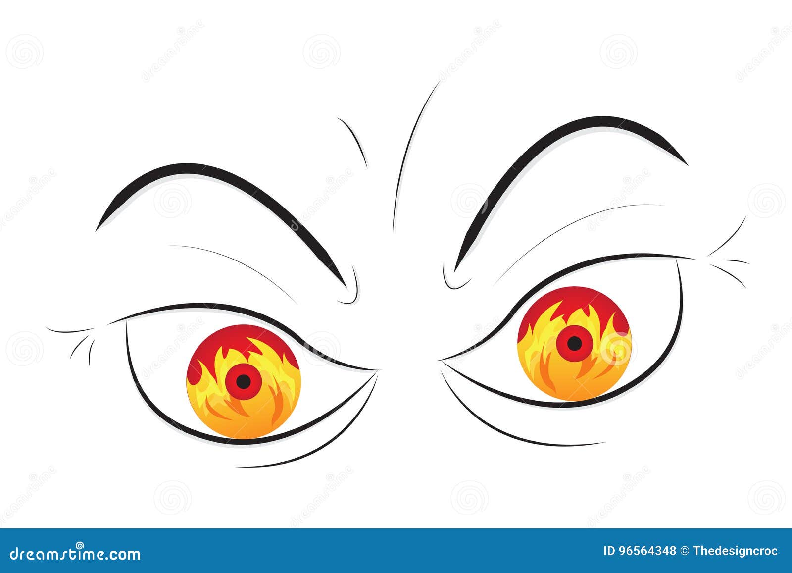 Eyes Rage Anger Volcano Fire Stock Vector - Illustration of assignment ...