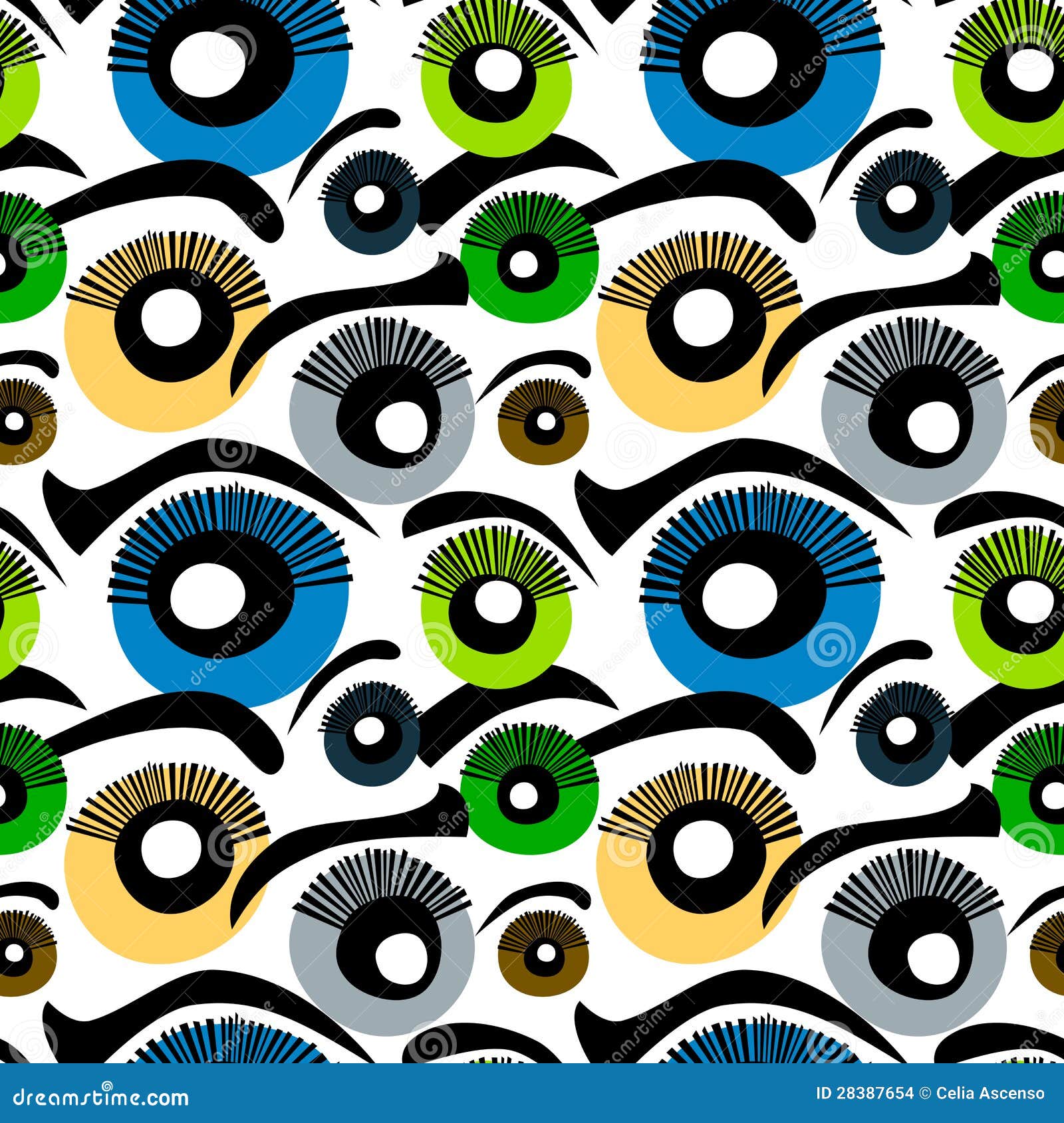 Repeating Eyes Stock Illustrations – 693 Repeating Eyes Stock ...