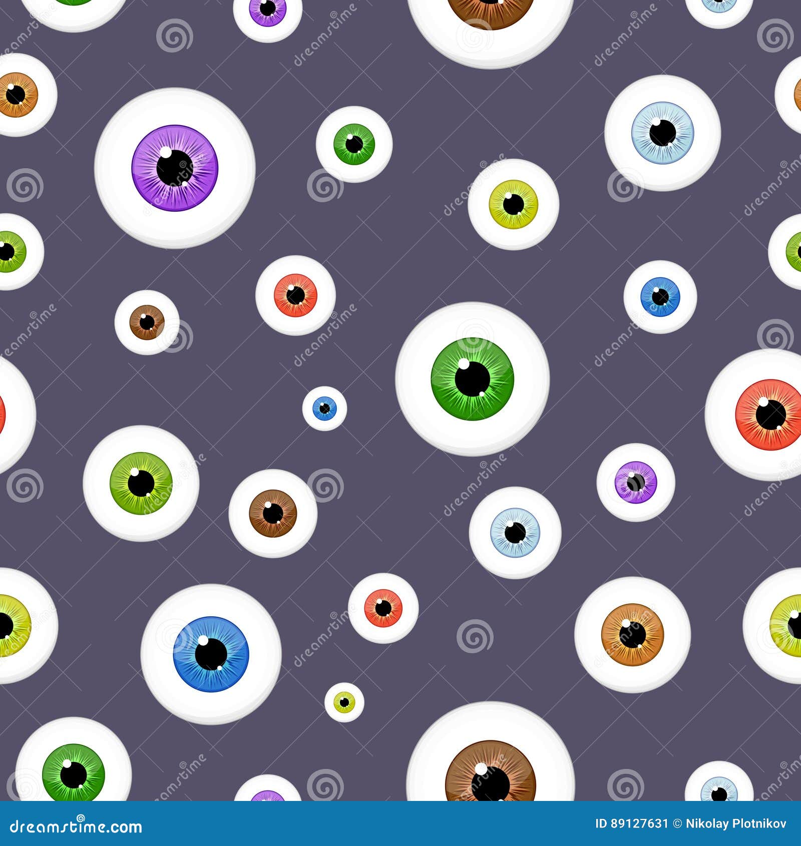 Set Of Eyeballs With Iris Different Colors Isolated On White Background ...