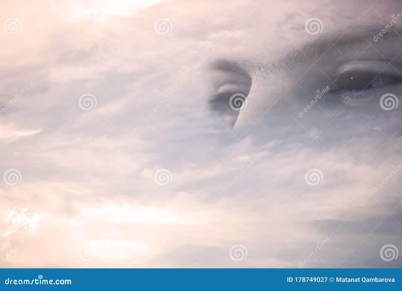 Eyes in the Sky. White Clouds Stock Image - Image of eyes, view: 178749027