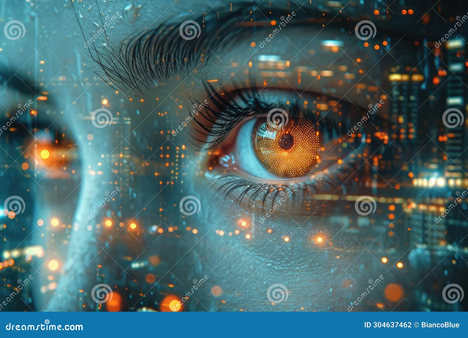 Eyes of Technology and Futuristic Digital Cyber Security Concept ...