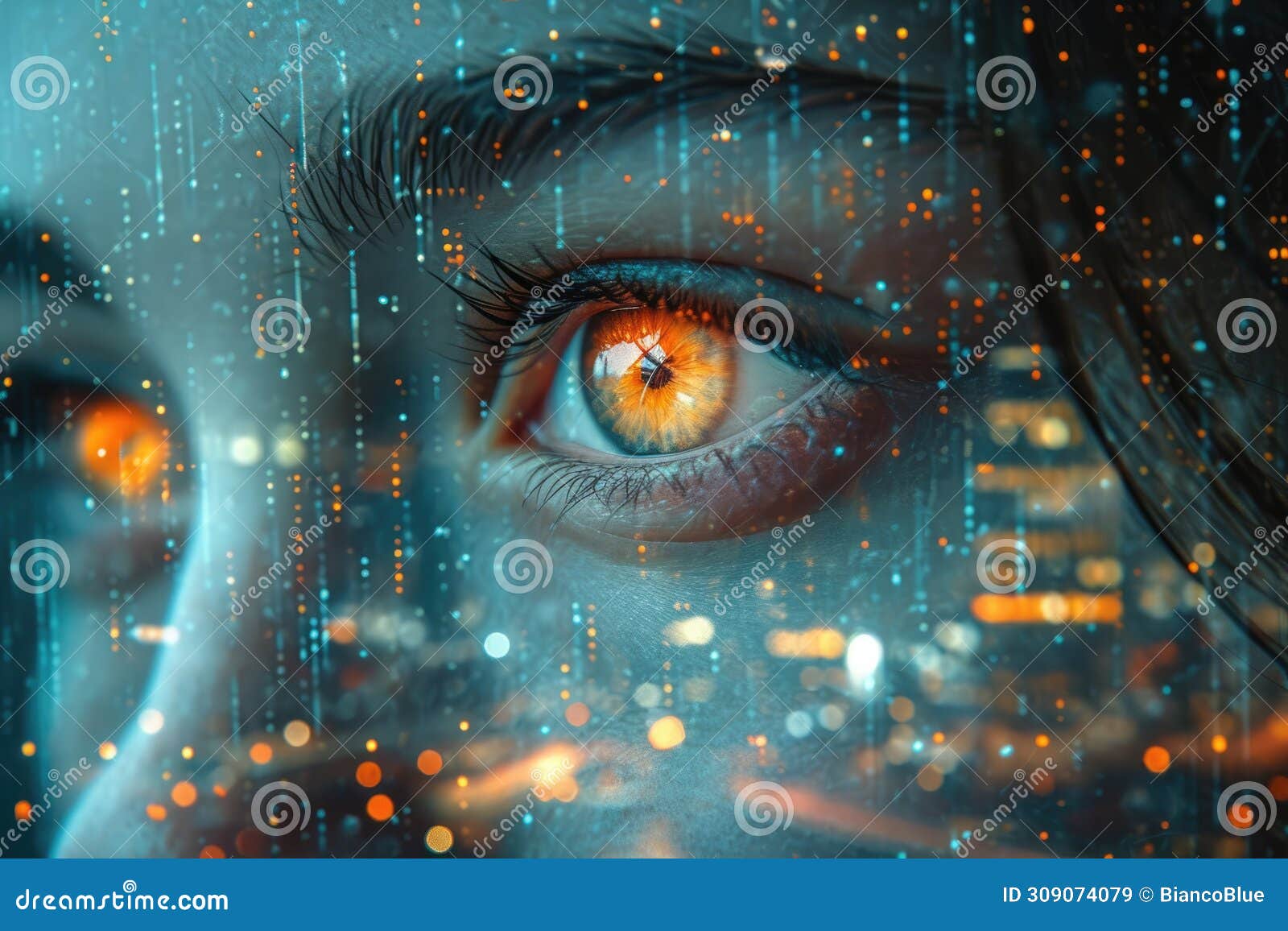 Eyes of Technology and Futuristic Digital Cyber Security Concept ...