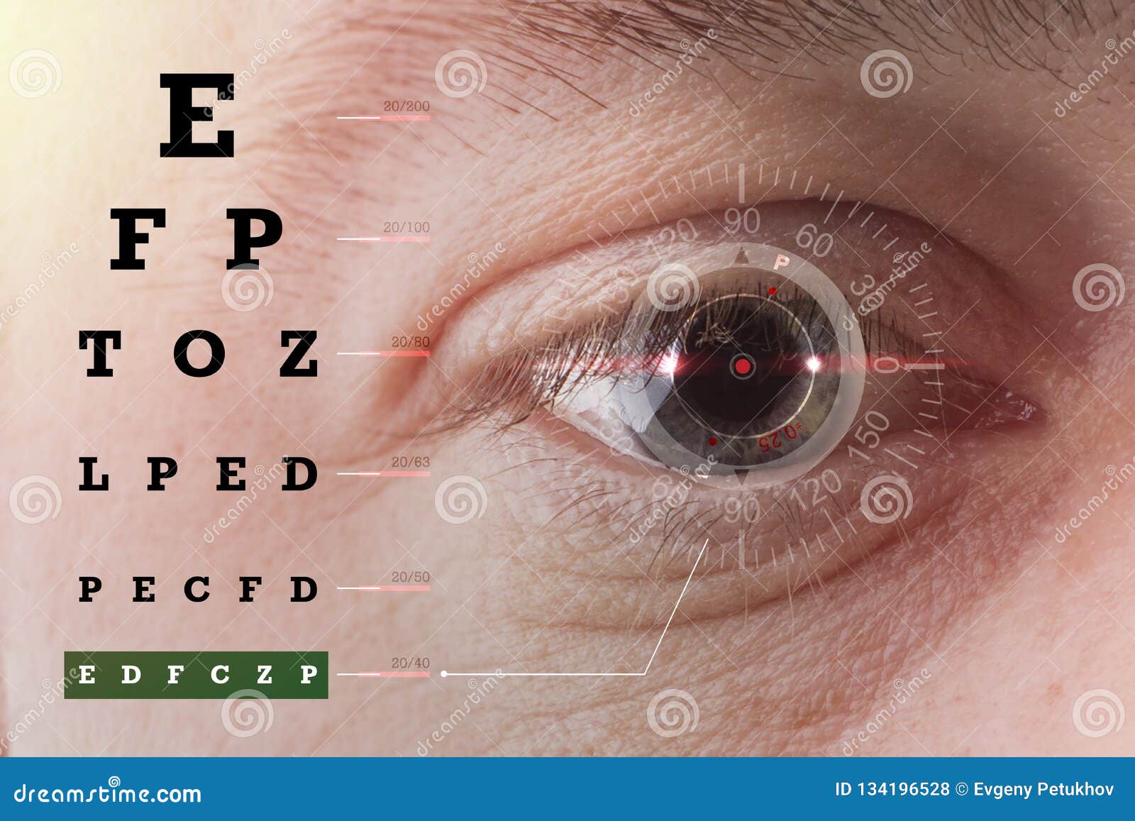 Eyes Test Chart. Good Vision Stock Photo - Image of biometric, care ...