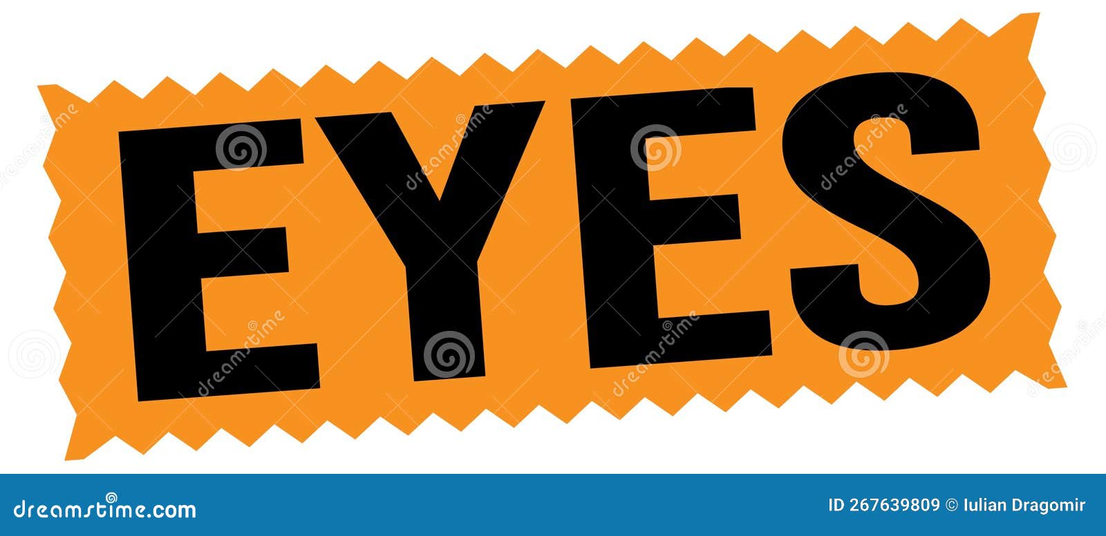 EYES Text Written on Orange-black Stamp Sign Stock Illustration ...