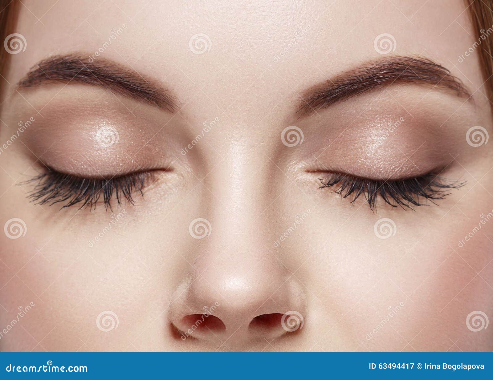 Eyes Woman Closed Eyebrow Eyes Lashes Stock Image - Image of black ...