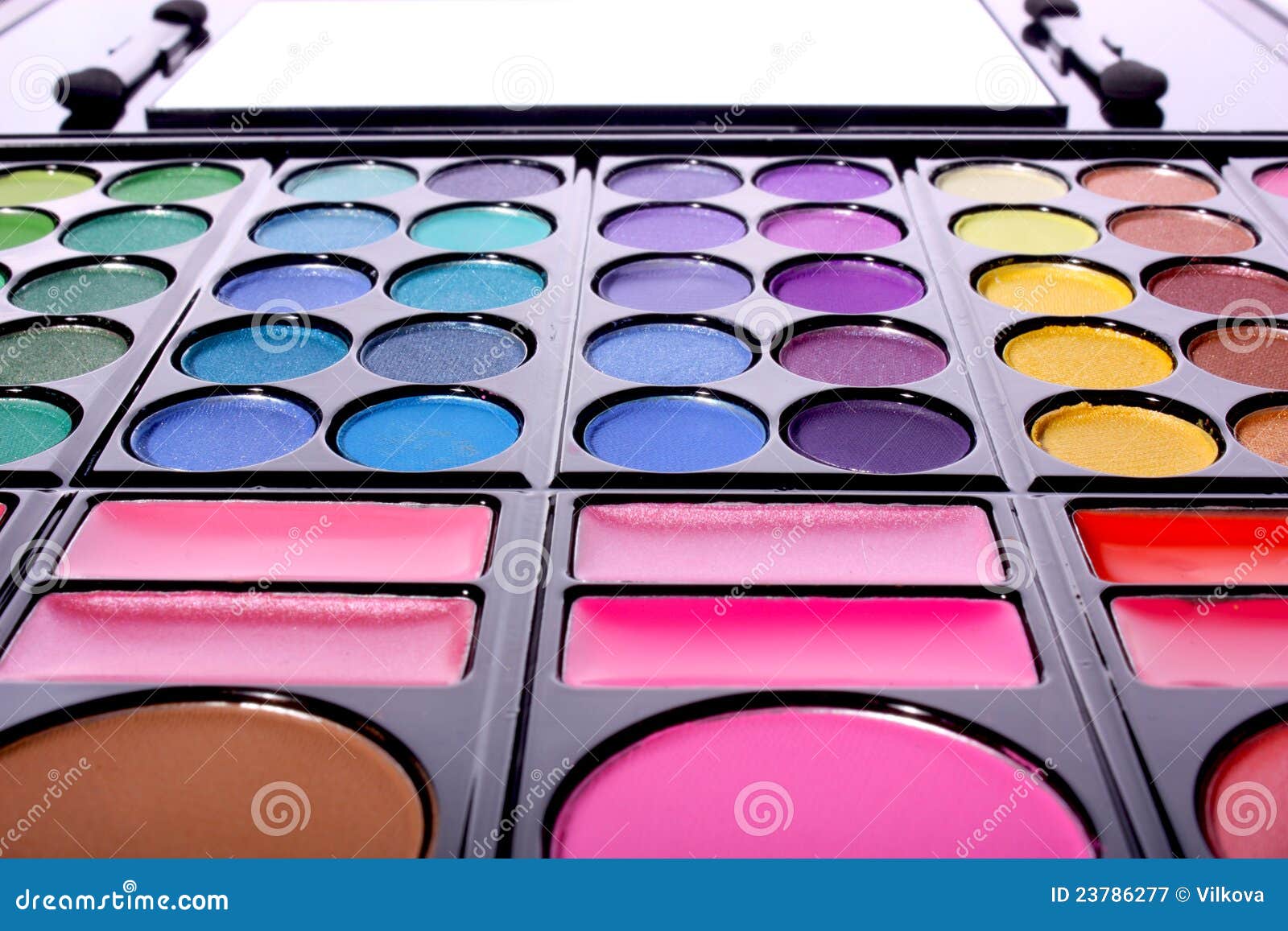 Eyeshadow, a Makeup Multi Colored Palette Stock Image - Image of ...