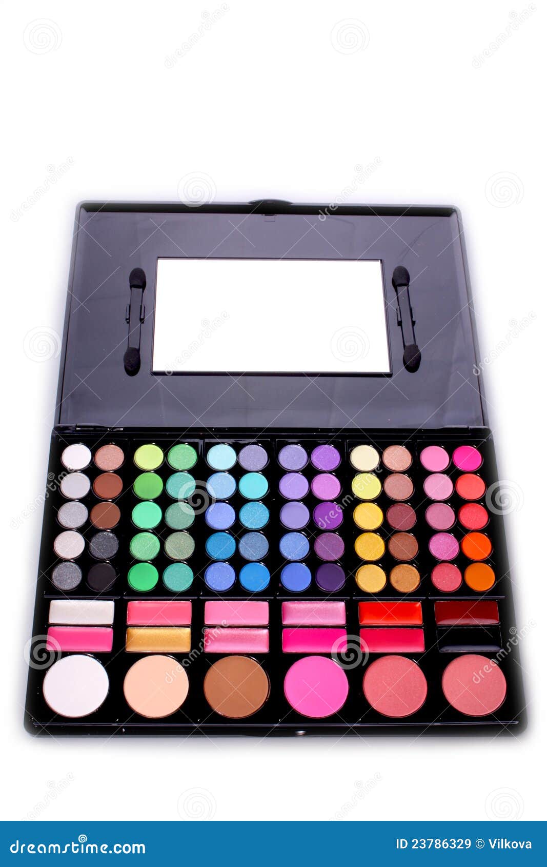 Eyeshadow, a Makeup Multi Colored Palette Stock Image - Image of powder ...