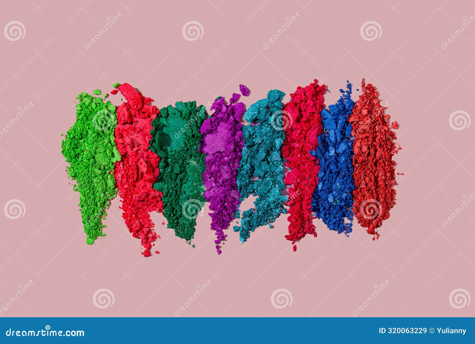 Eyeshadow Stroke Palette Texture Swatch Stock Image - Image of color ...