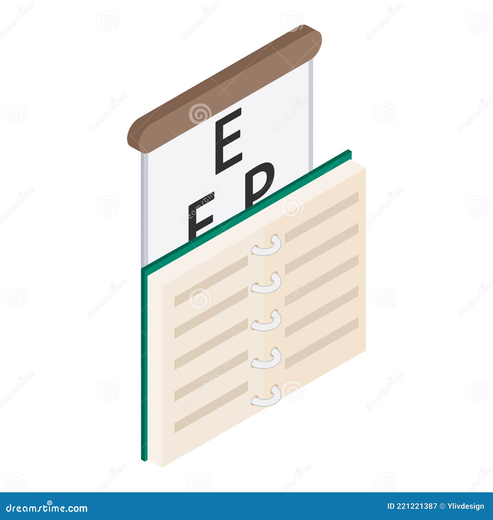 Eyesight Check Icon, Isometric Style Stock Vector - Illustration of ...