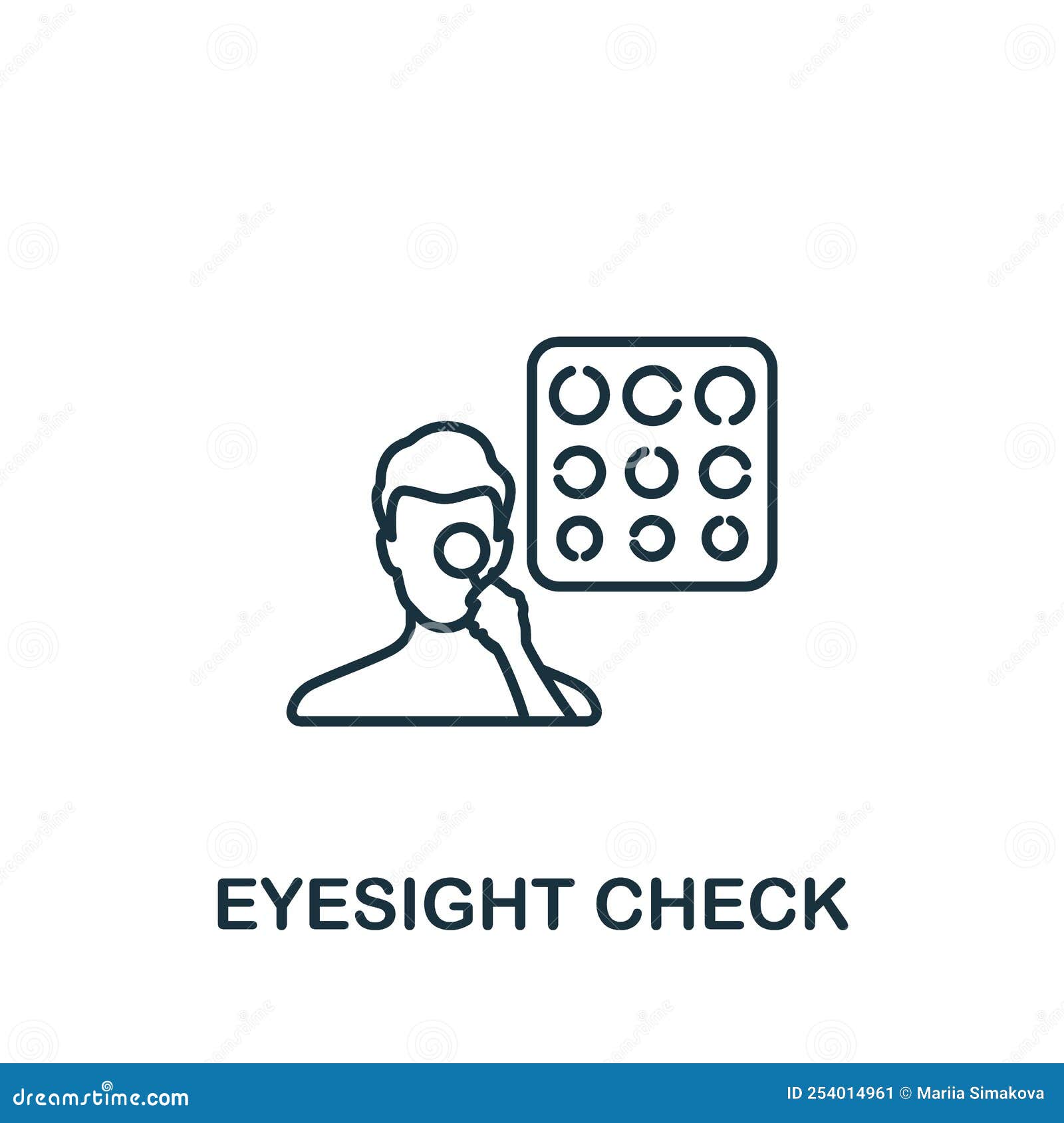 Eyesight Check Icon. Line Simple Icon for Templates, Web Design and ...