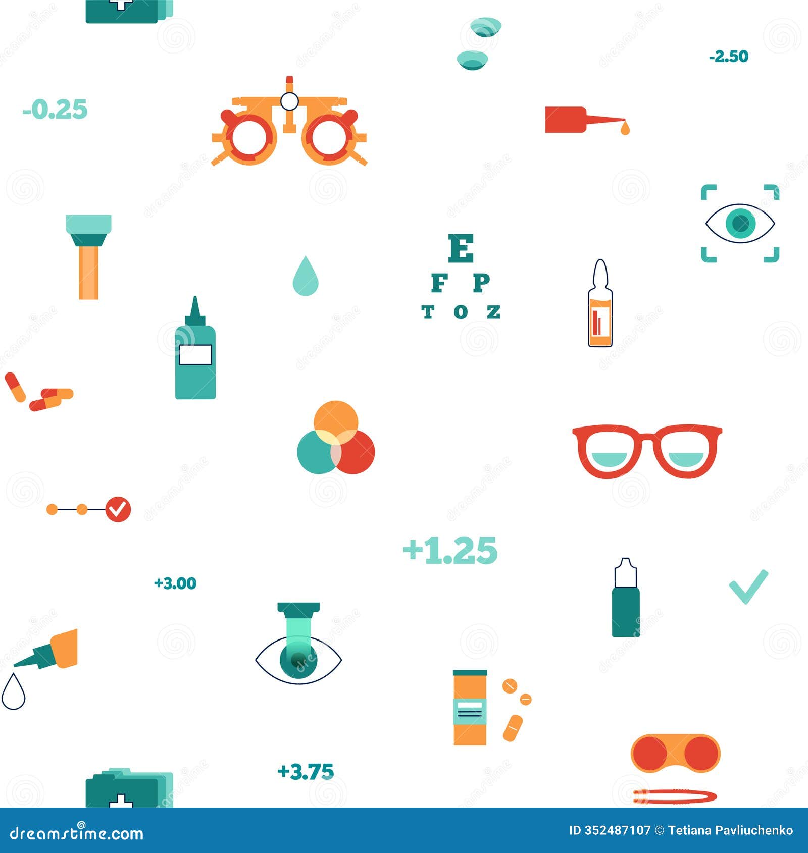 Eyesight Examination Pattern Stock Illustration - Illustration of ...