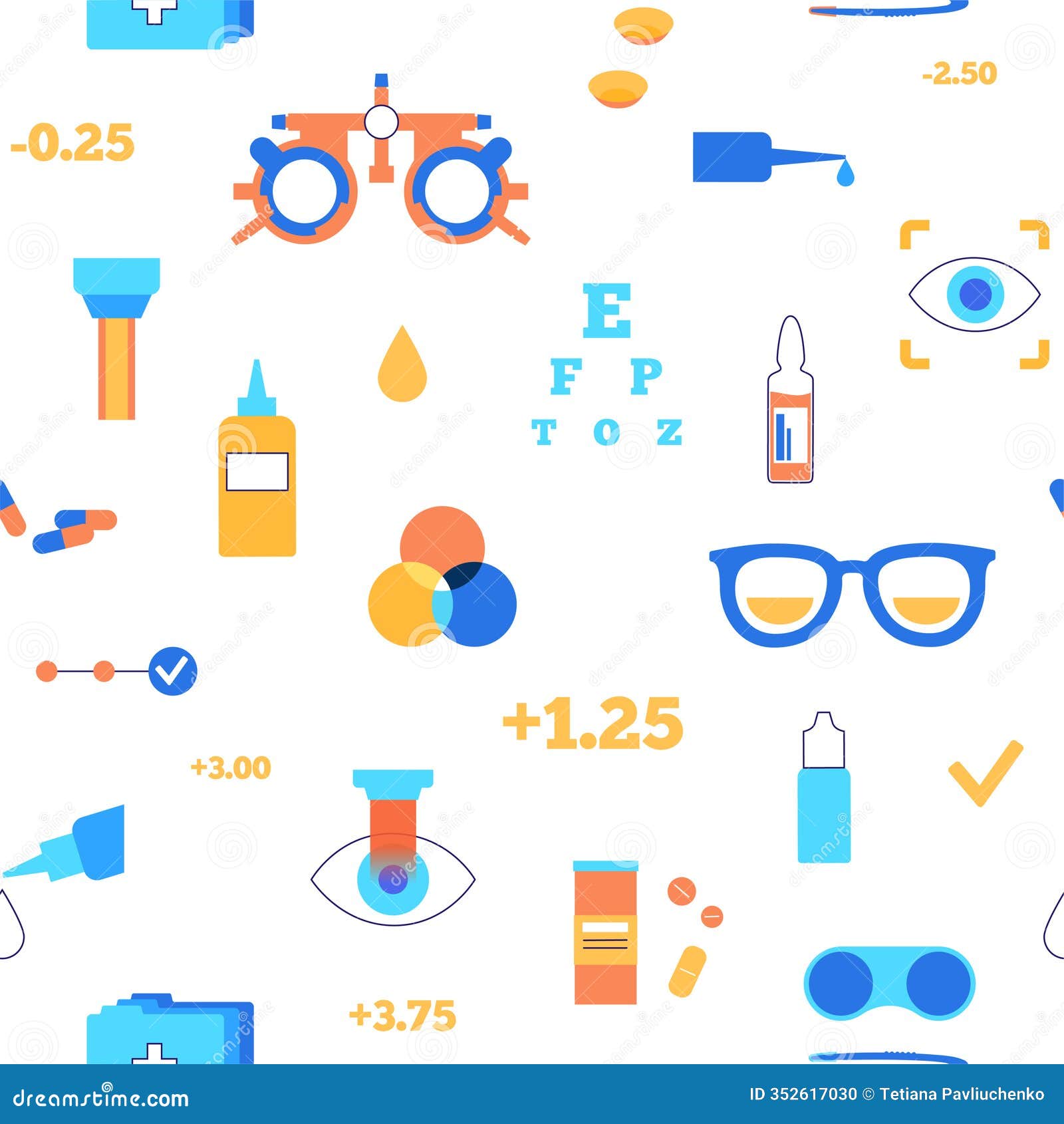 Eyesight Examination Pattern Stock Illustration - Illustration of ...