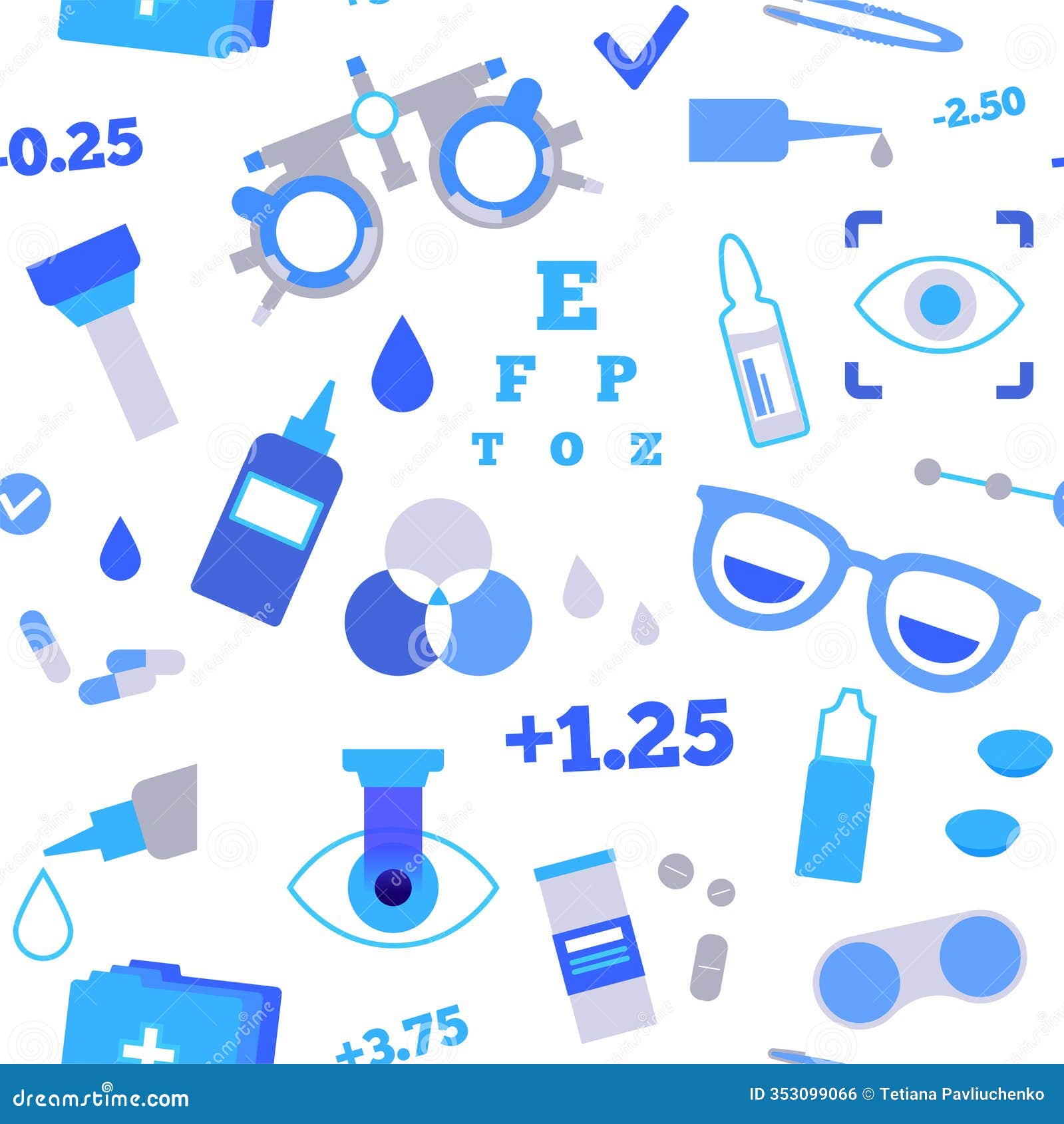 Eyesight Examination Pattern Stock Illustration - Illustration of ...