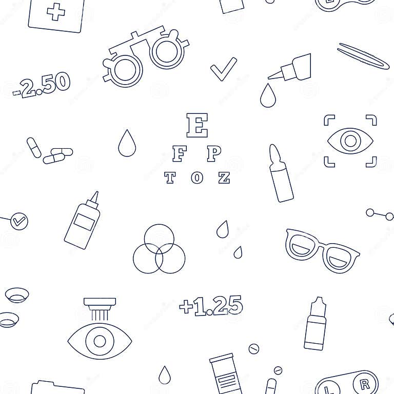 Eyesight Examination Pattern Stock Illustration - Illustration of prism ...