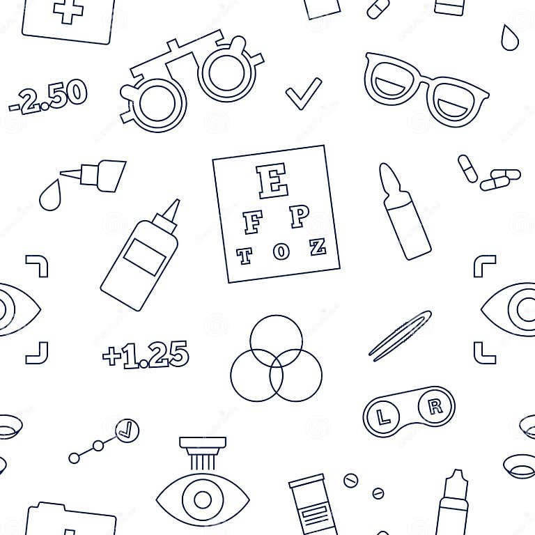 Eyesight Examination Pattern Stock Illustration - Illustration of ...