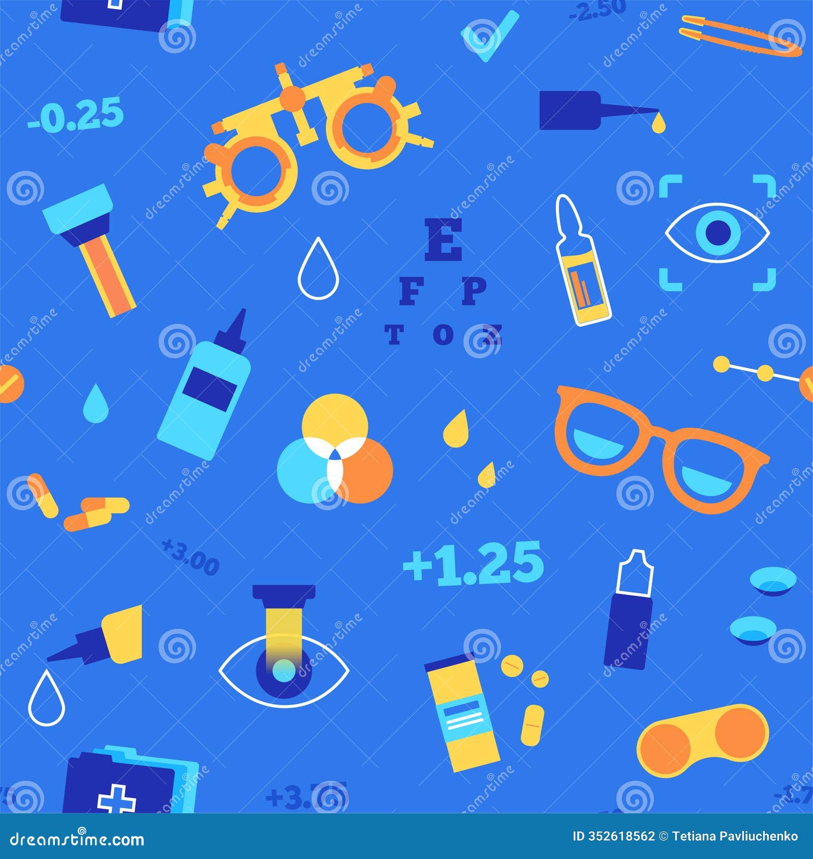 Eyesight Examination Pattern Stock Illustration - Illustration of ...