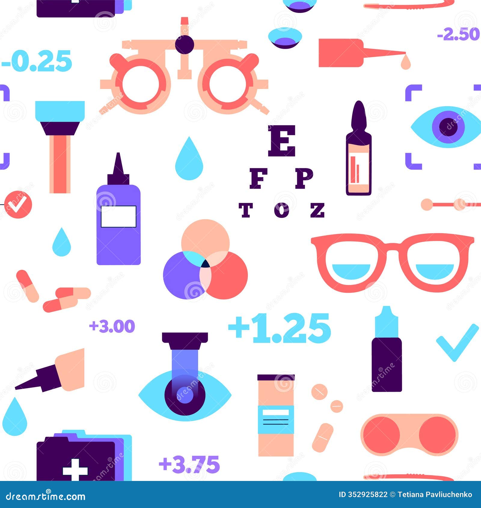 Eyesight Examination Pattern Stock Illustration - Illustration of ...