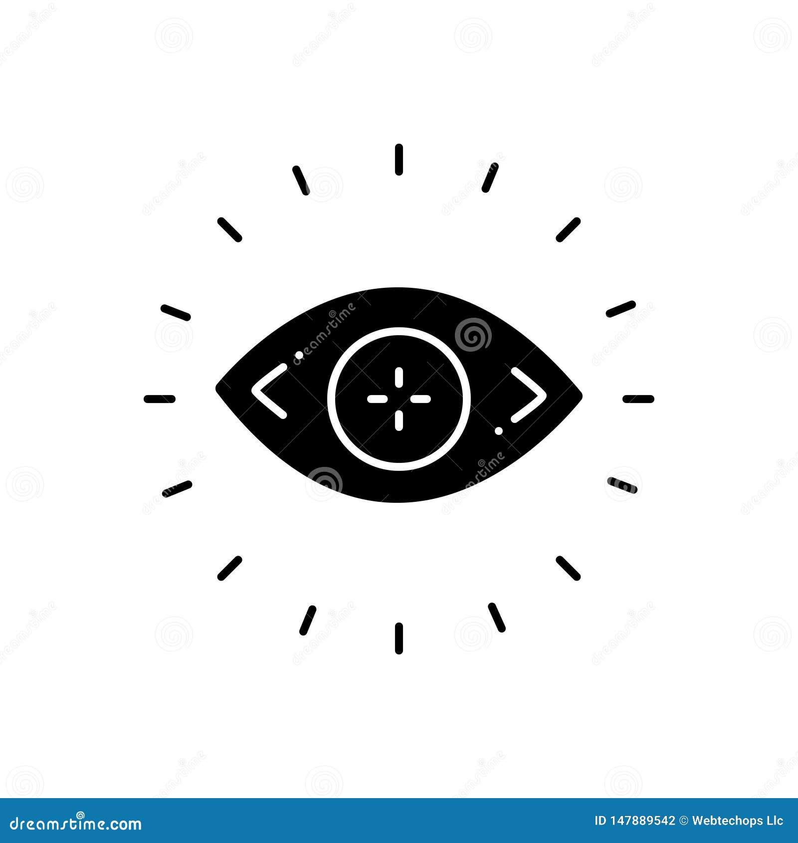 Black Solid Icon for Eyesight, Optician and Eye Stock Vector ...