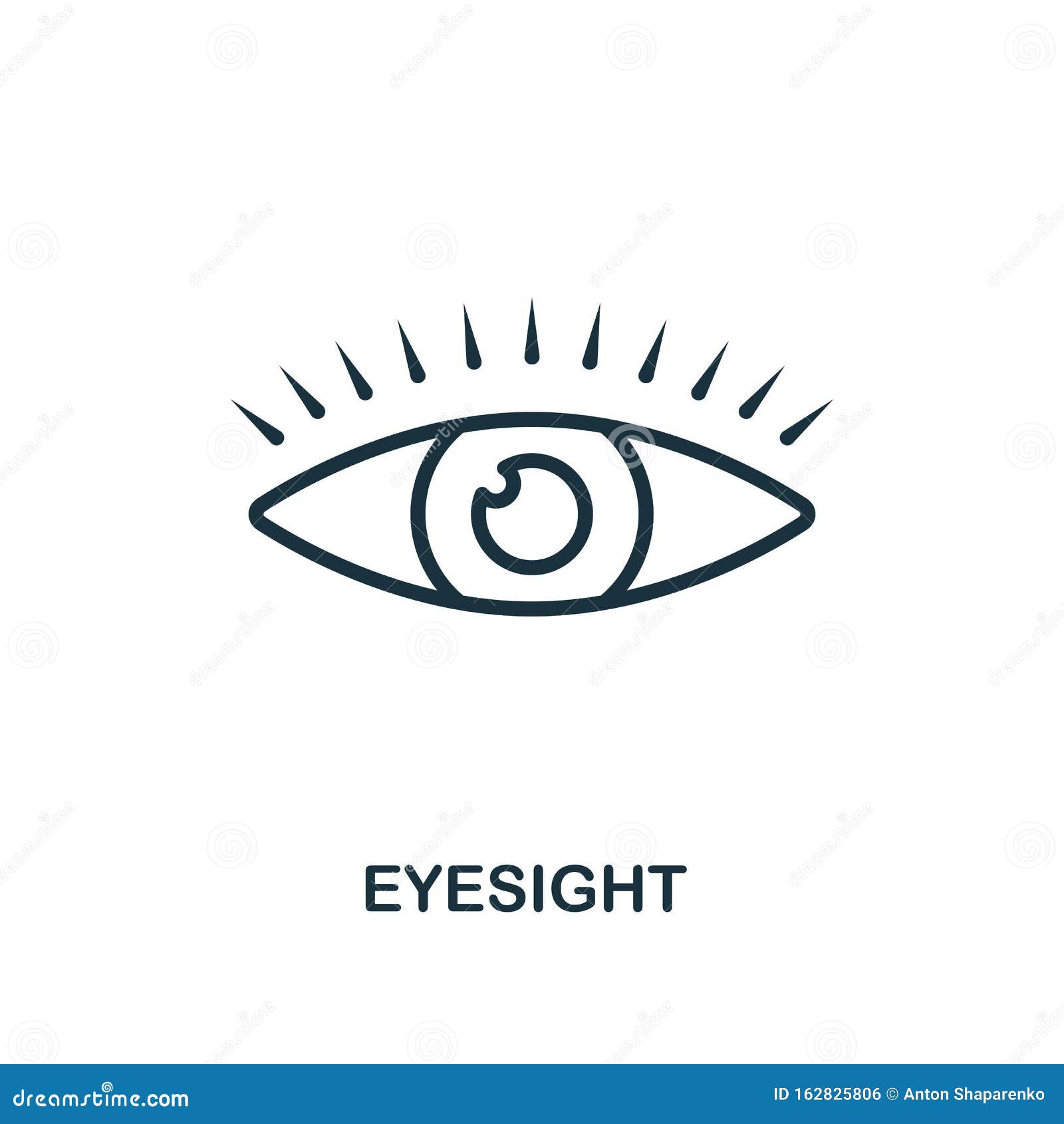 Eyesight Icon Outline Style. Thin Line Creative Eyesight Icon for Logo ...