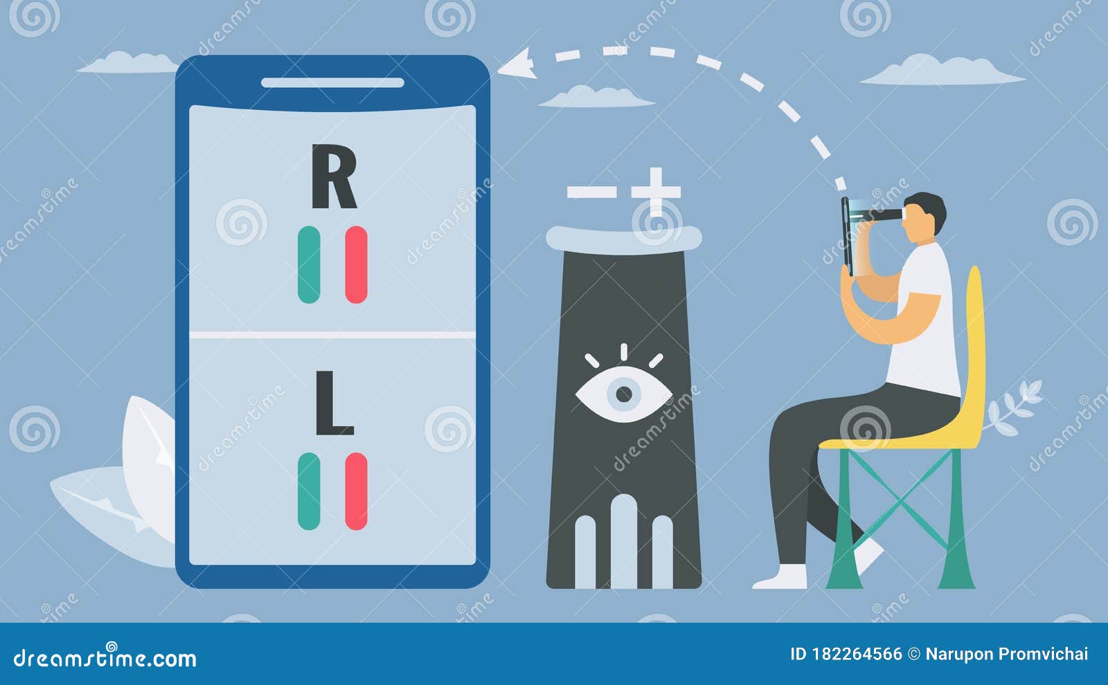 Eyesight Testing with Smartphone.New Technology for Vision Checking ...