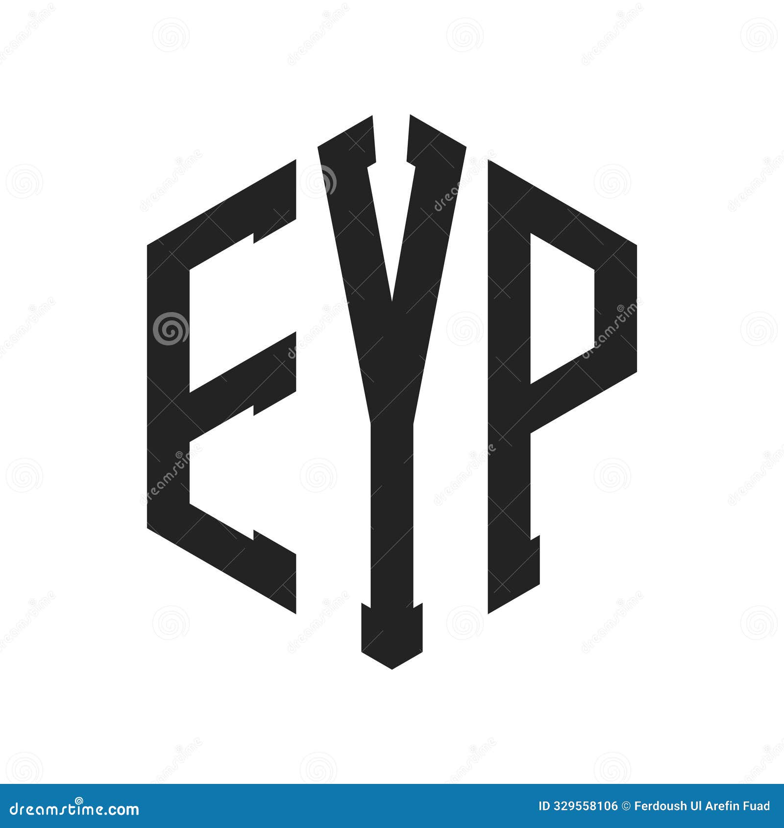 EYP Logo Design. Initial Letter EYP Monogram Logo Using Hexagon Shape ...