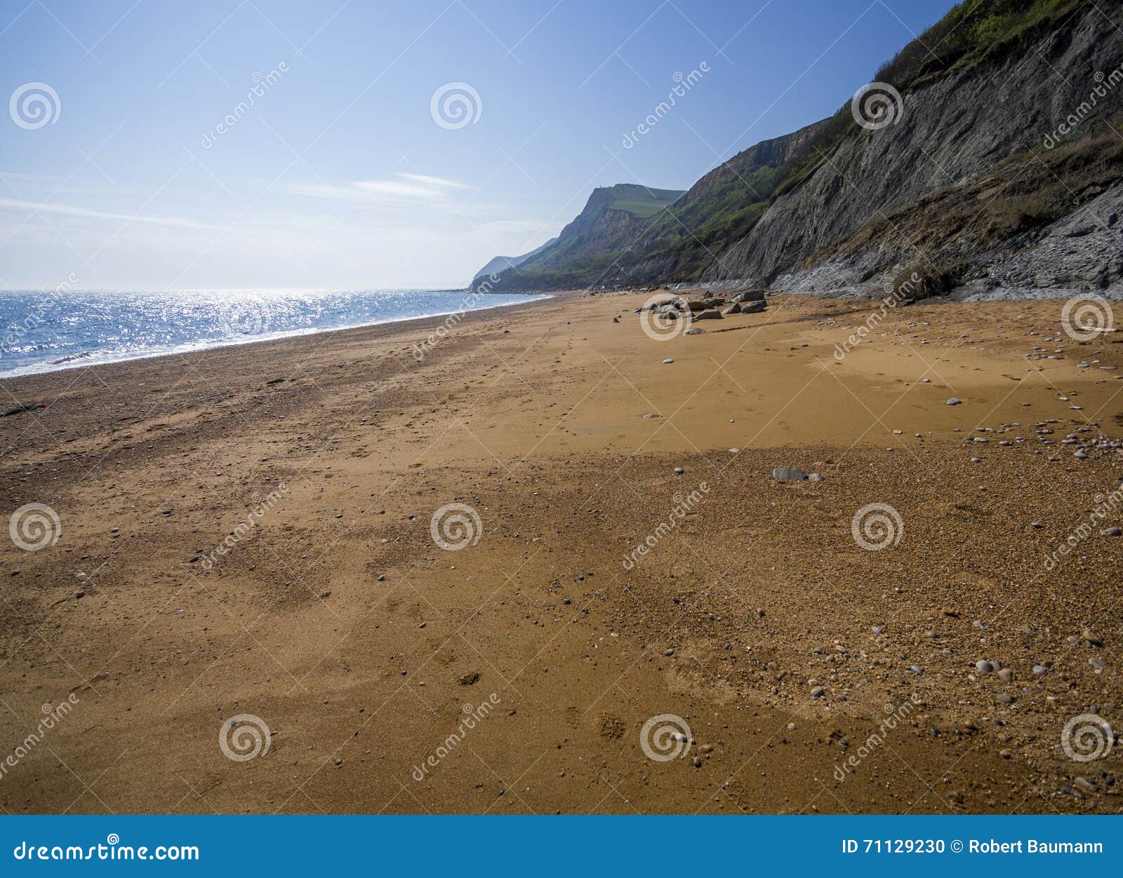 Eype Beach in Dorset stock photo. Image of sand, england - 71129230
