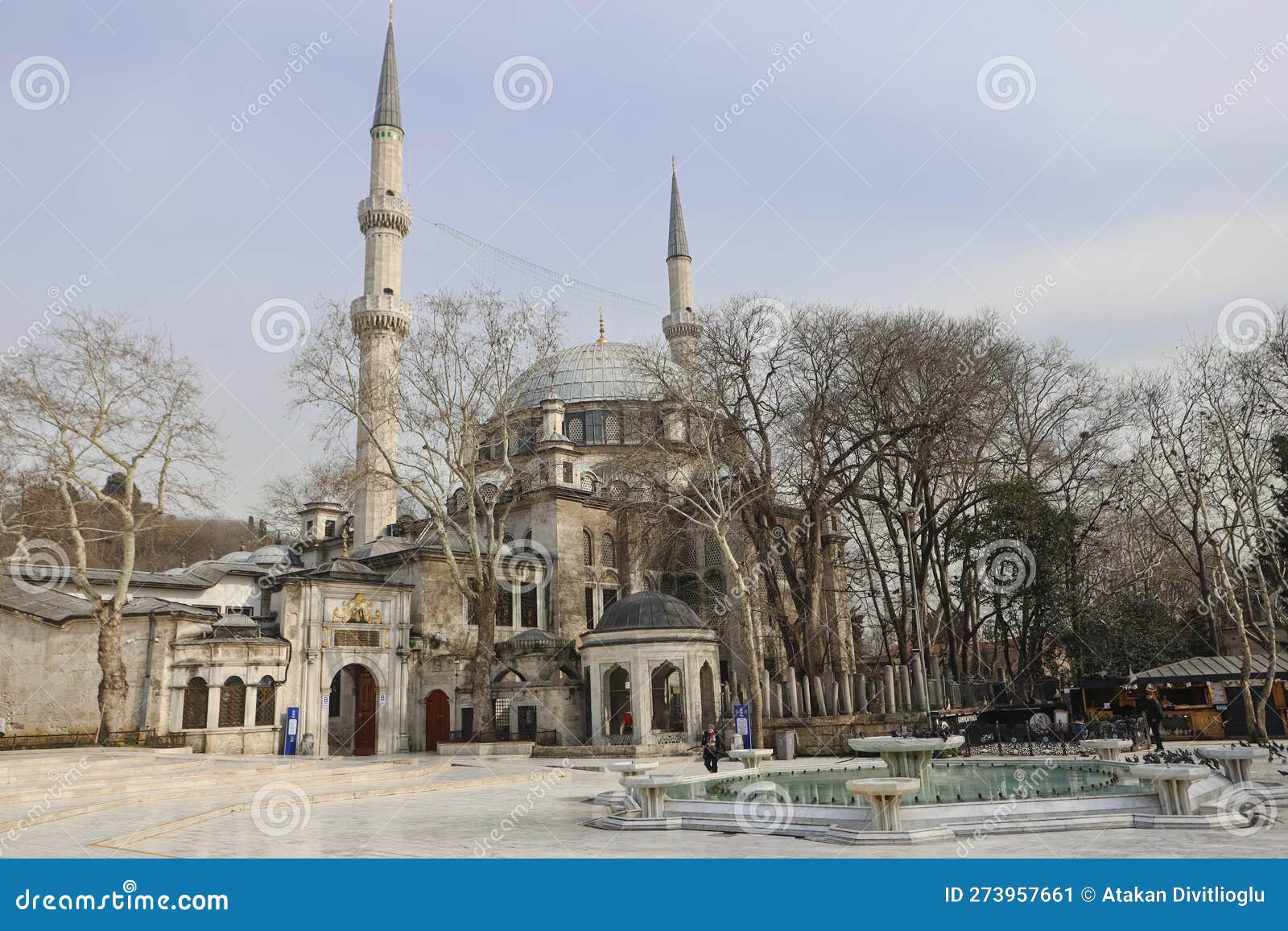 Eyup Sultan Mosque Square in Istanbul Stock Image - Image of monument ...