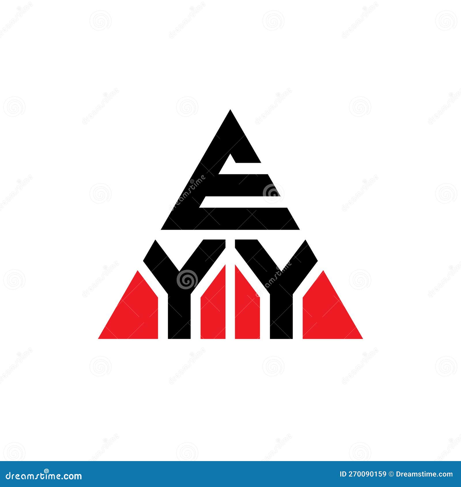 EYY Triangle Letter Logo Design with Triangle Shape. EYY Triangle Logo ...