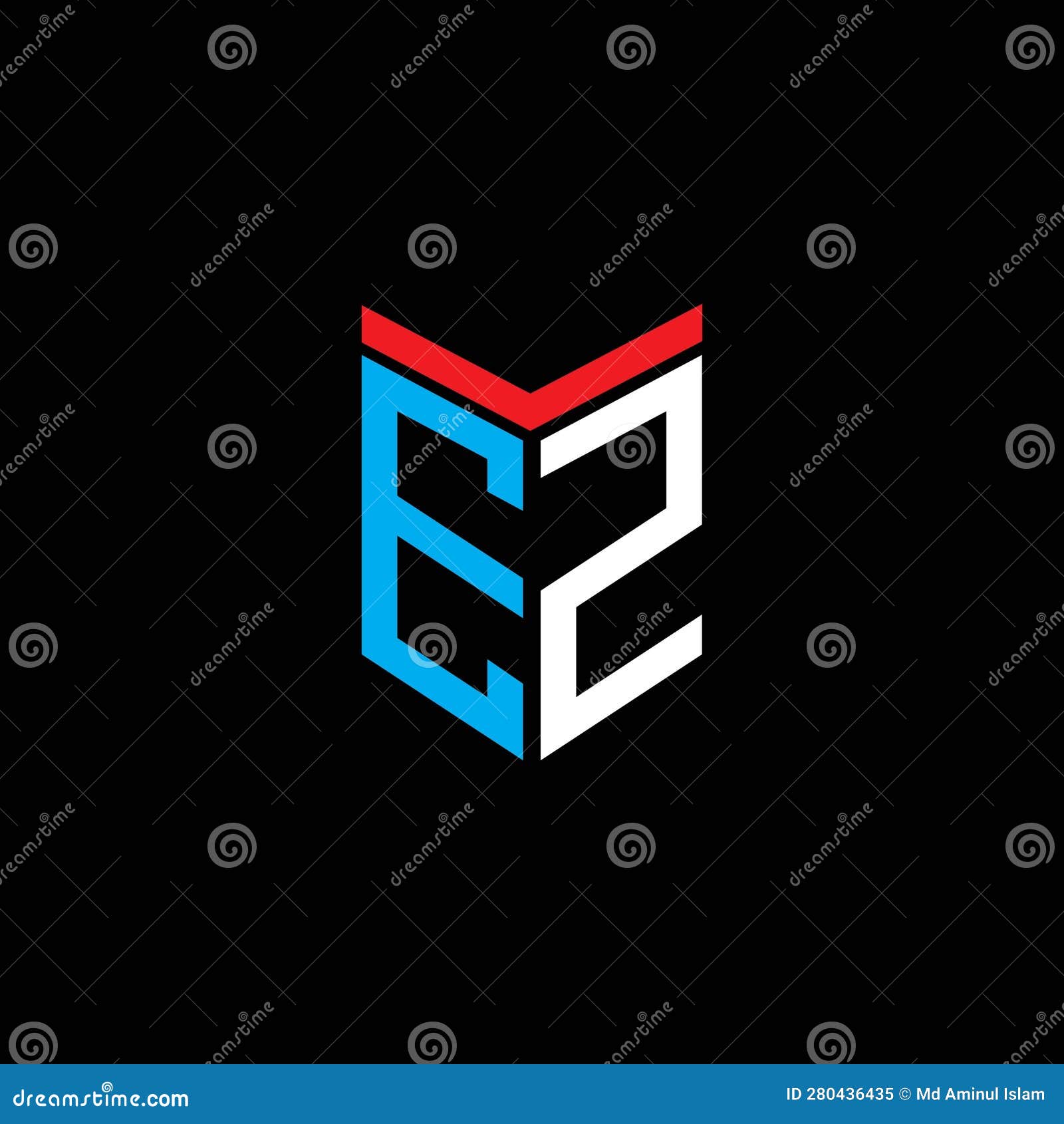 EZ Letter Logo Creative Design with Vector Stock Vector - Illustration ...