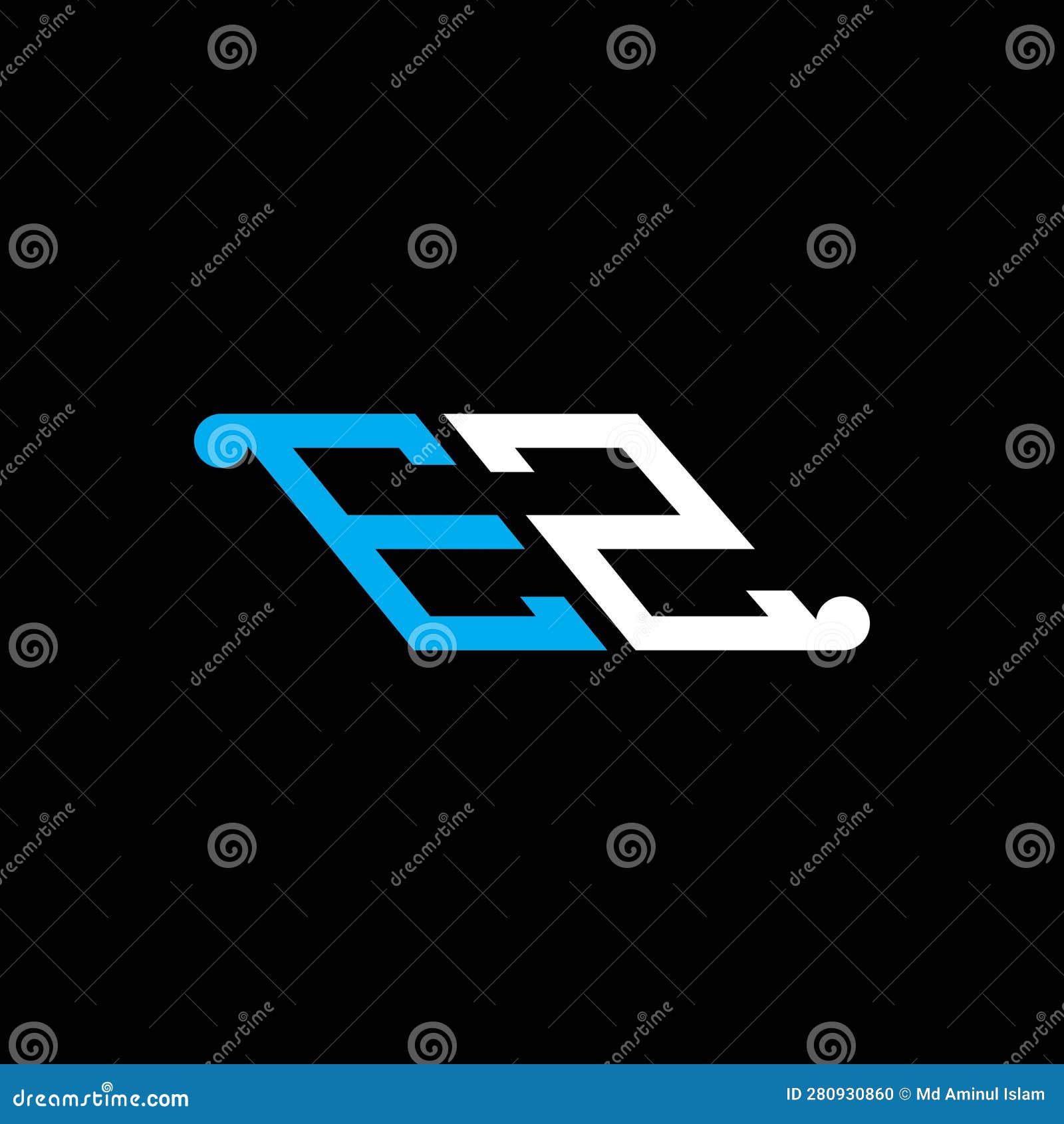 EZ Letter Logo Creative Design with Vector Stock Vector - Illustration ...